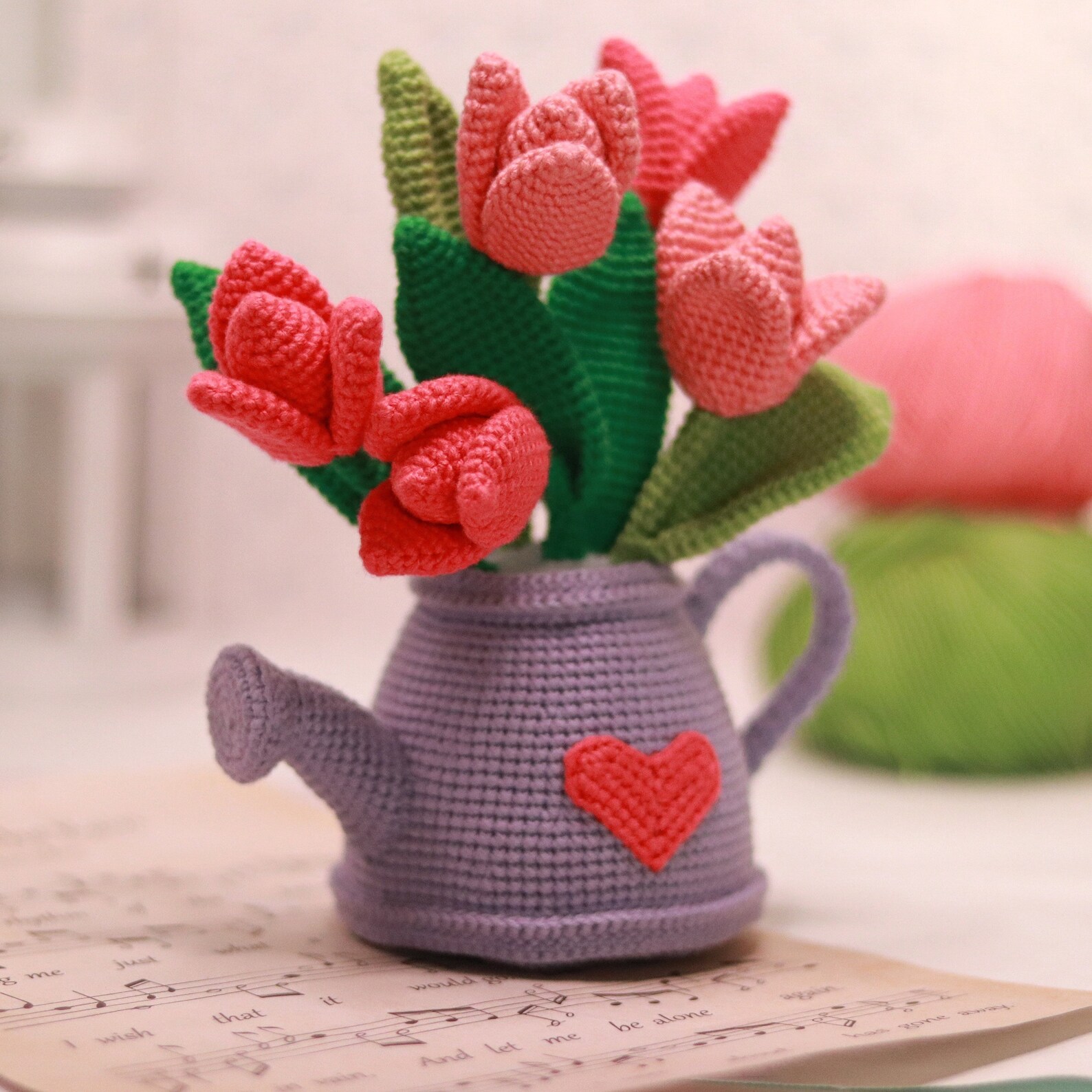 Crochet Tulips in Watering Can PATTERN Amigurumi Crochet - Etsy