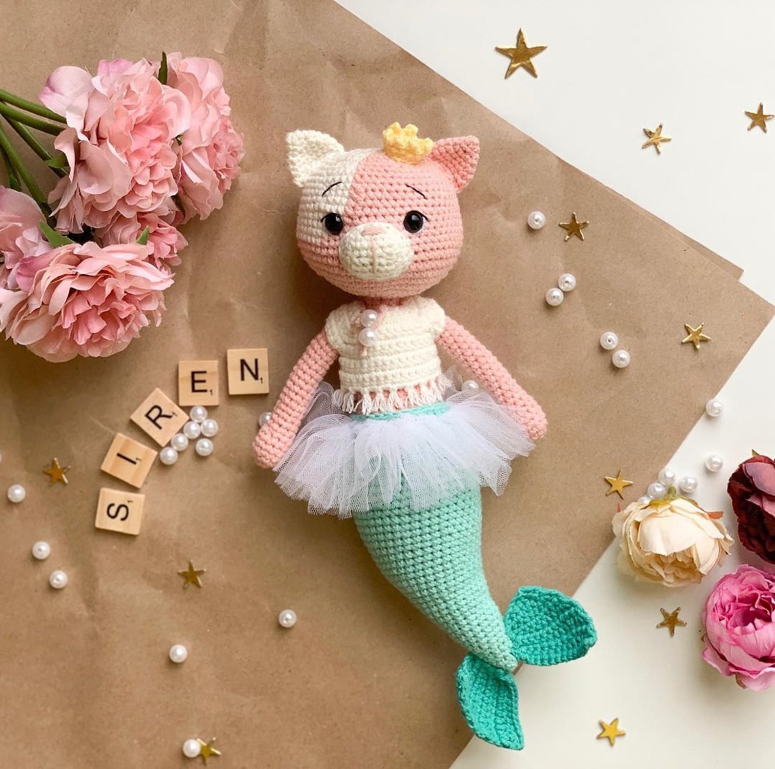 Crochet Purrmaid Mermaid Cat Pattern Amigurumi Plush Mercat - Etsy Ireland