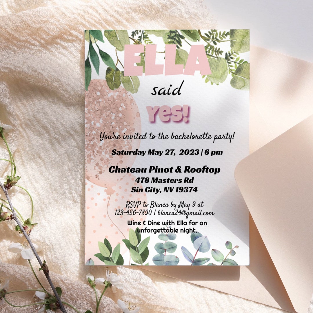 Bachelorette Invitation Template, Cute Bachelorette, Bachelorette ...