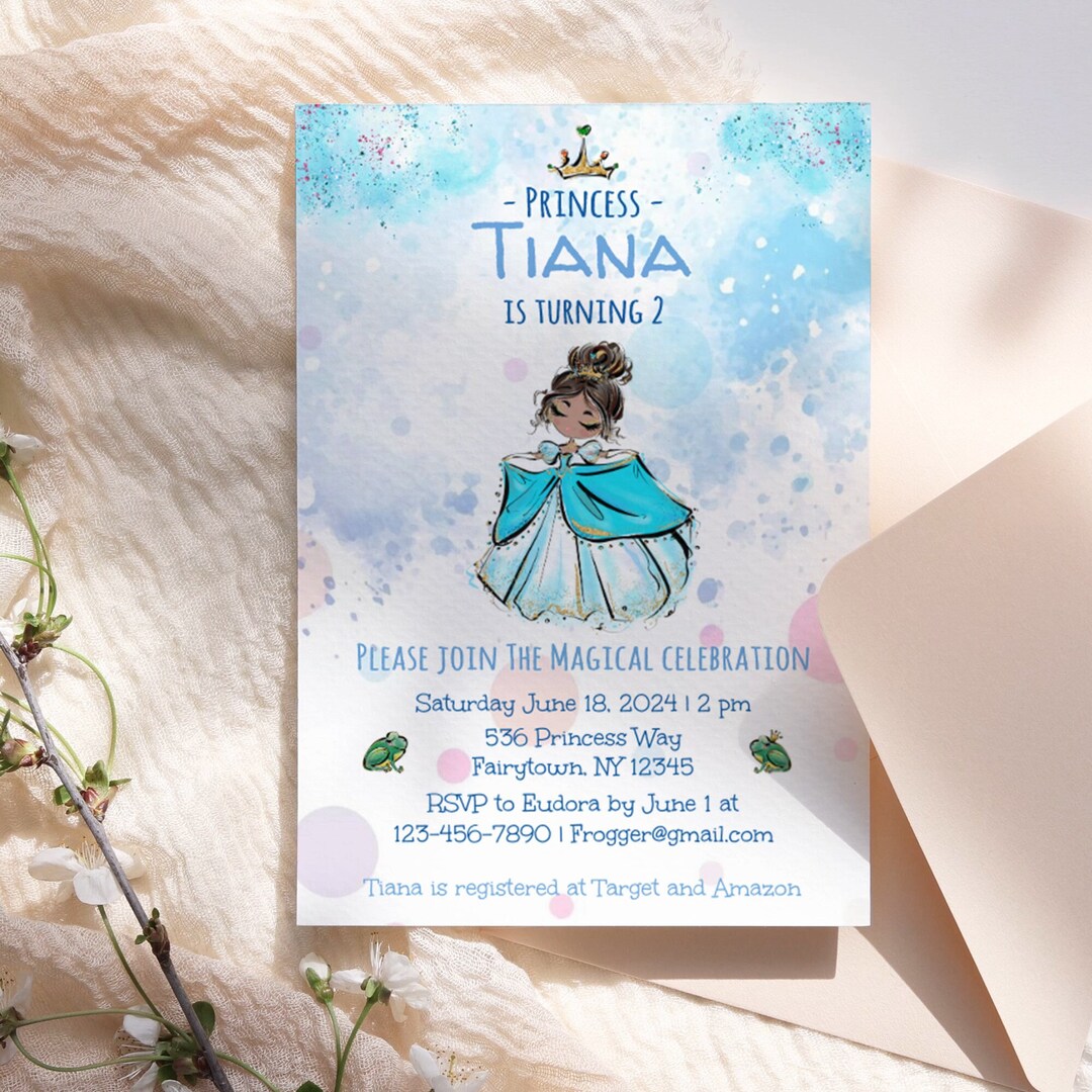 Pretty Princess Invitation Template, Pretty Princess, Pretty Princess ...
