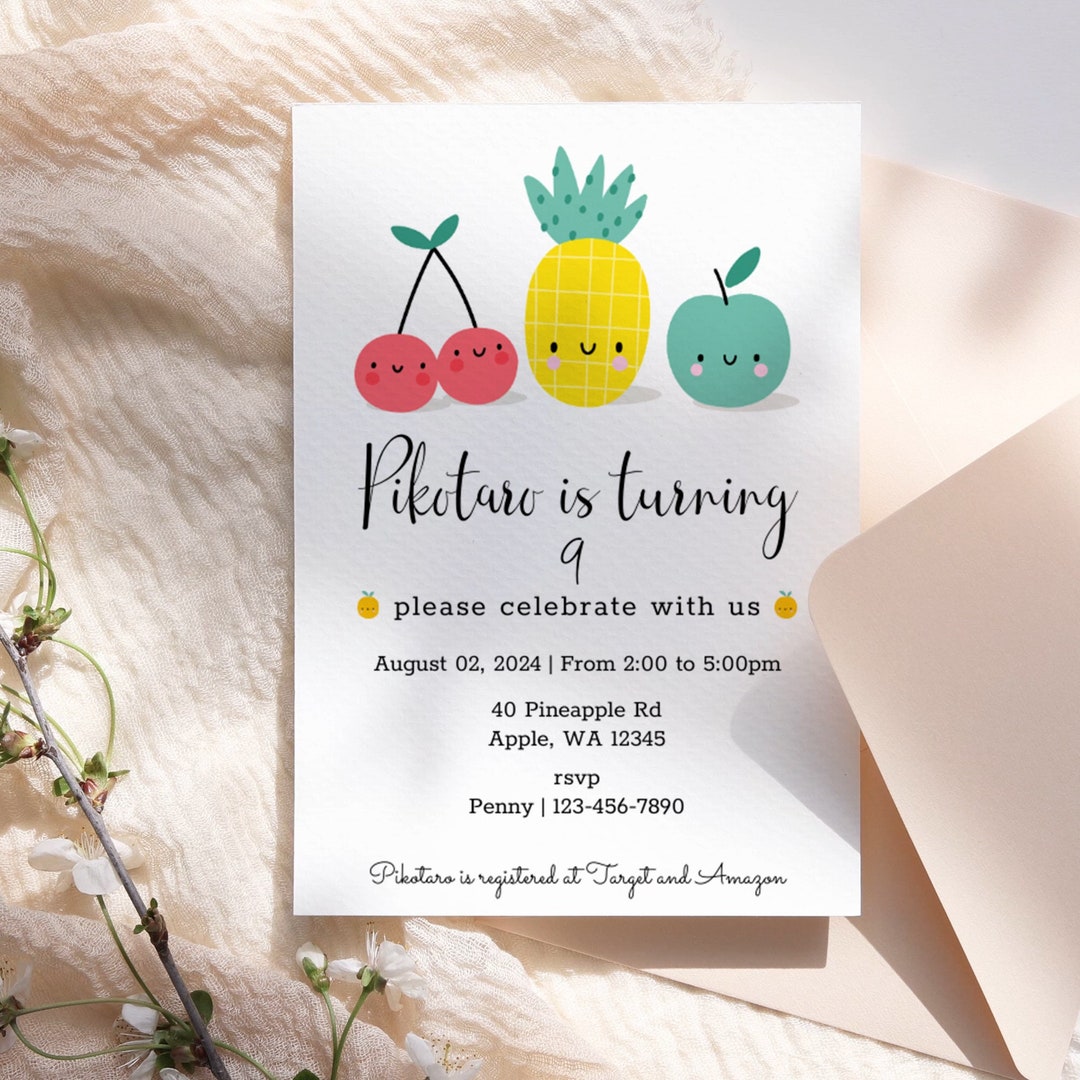 Fruit Gang Invitation Template, Fruit Gang, Birthday Fruit Gang Invite ...