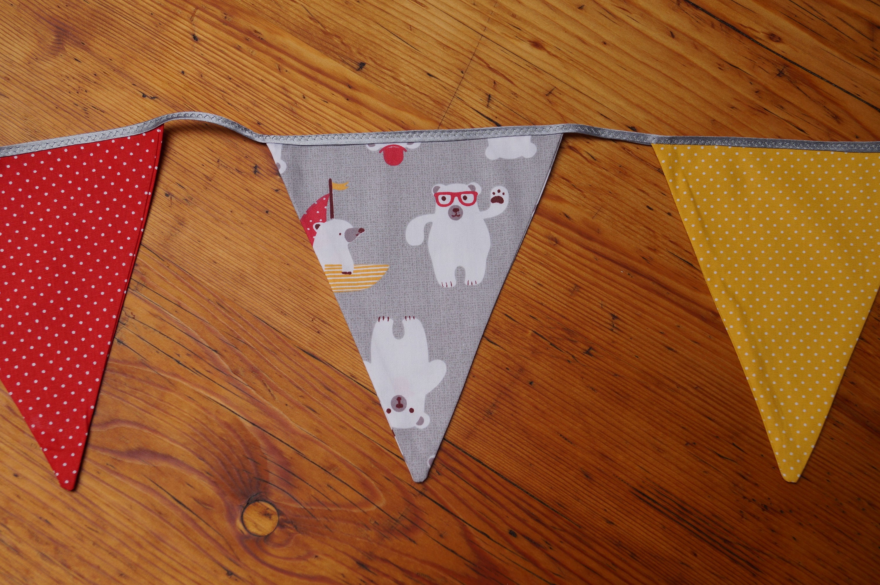 Cadena de banderines habitación infantil roja y amarilla con - Etsy México