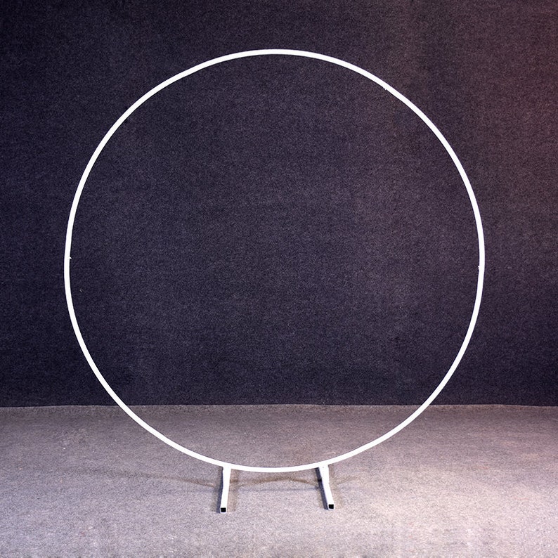 3 5 5 6 5ft Circle Wedding Arch Metal Hoop Round Ceremony Etsy