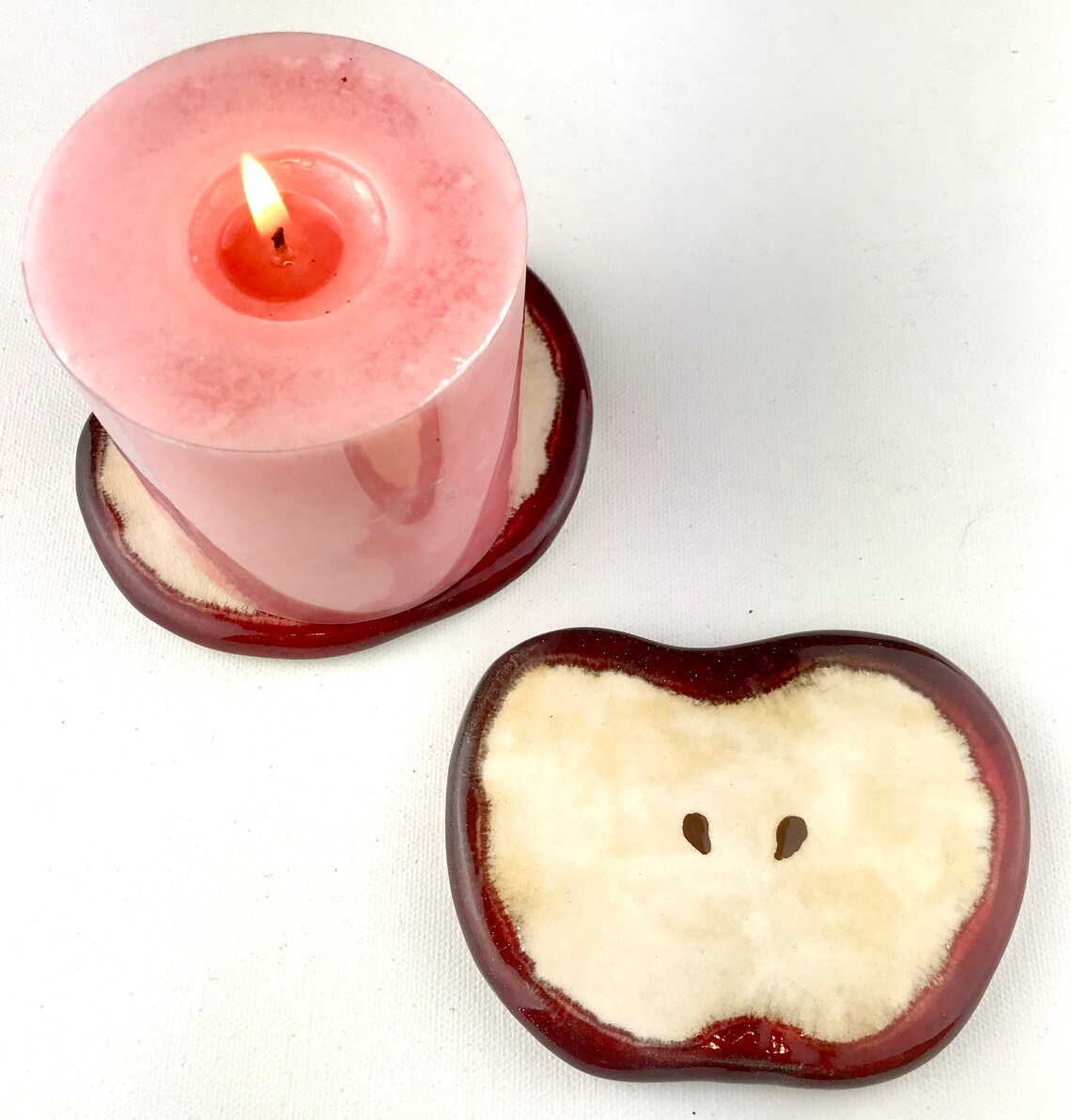 Ceramic Art Tile Spoon Rest Jewelry Dish Candle Plate | Etsy