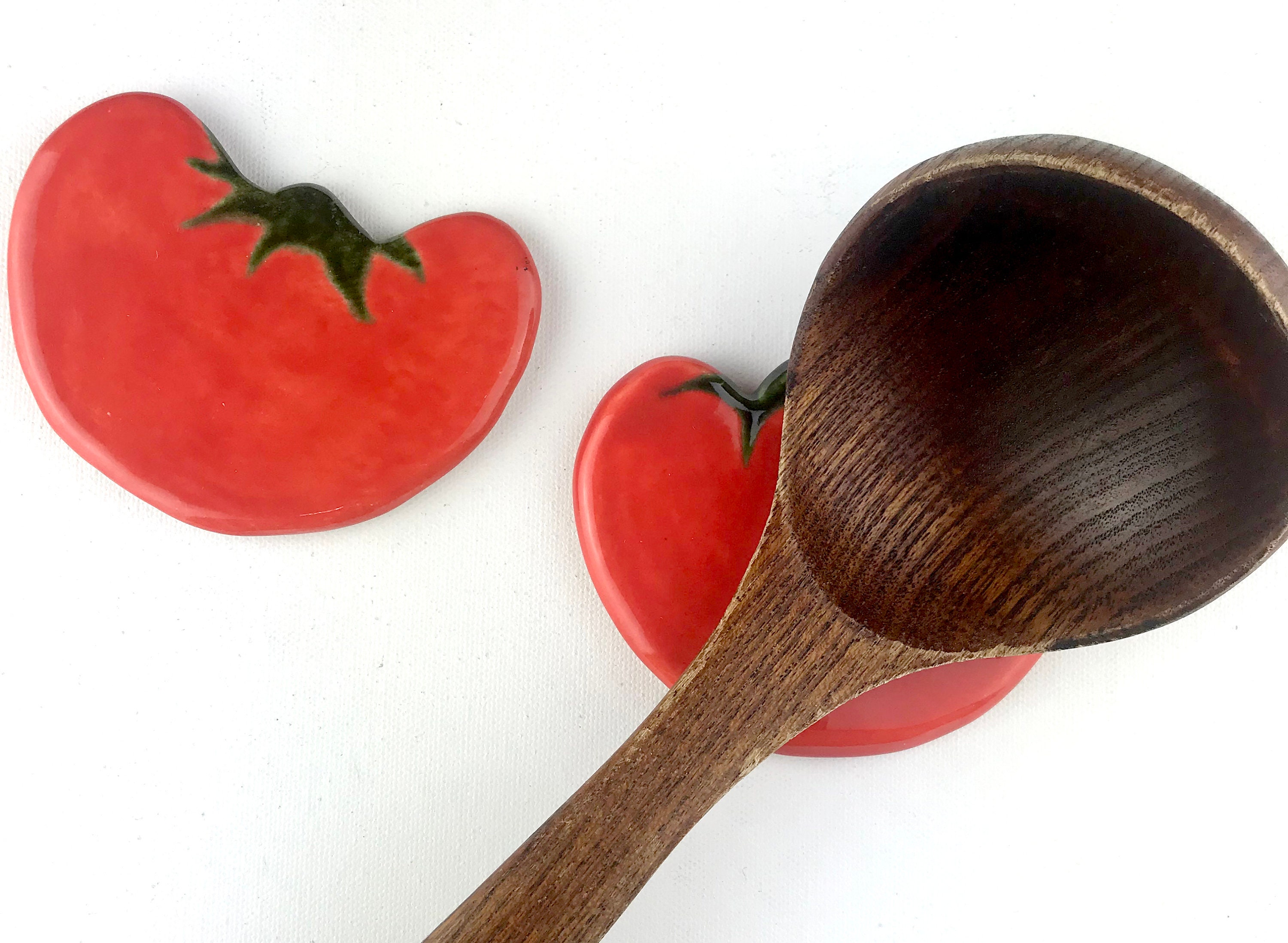 Ceramic art tile Spoon rest Jewelry dish Candle plate | Etsy