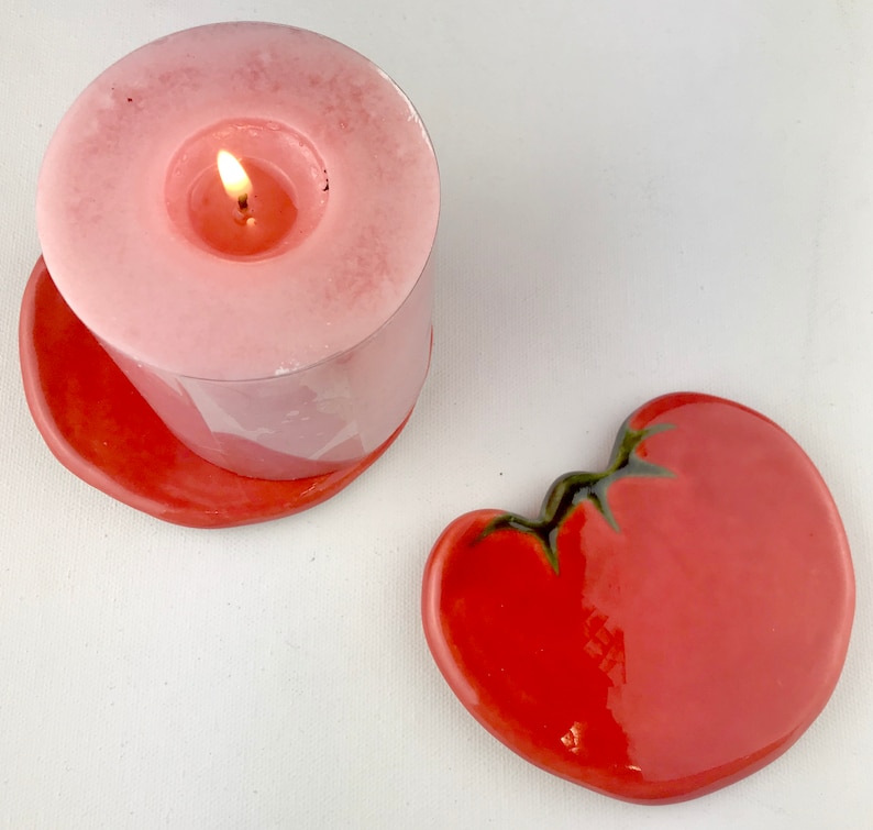 Ceramic Art Tile Spoon Rest Jewelry Dish Candle Plate | Etsy