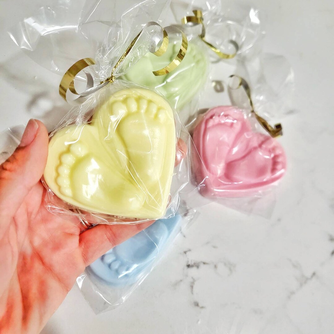 30 Hearts With Two Feet, Soap Feet, Baby Shower Soap, Heart Soap ...