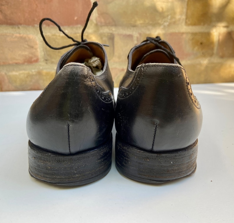1930's Style Brogues/black Vintage Men's Brogues/italian Made 1960s Men ...