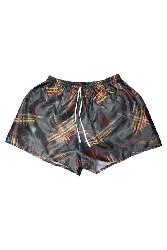 1990's Abstract Check Print Shorts/Saved By The Bell … - Gem