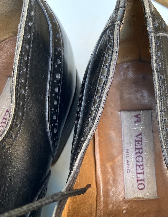 1930's Style Brogues/Black Vintage Men's Brogues/Ital… - Gem