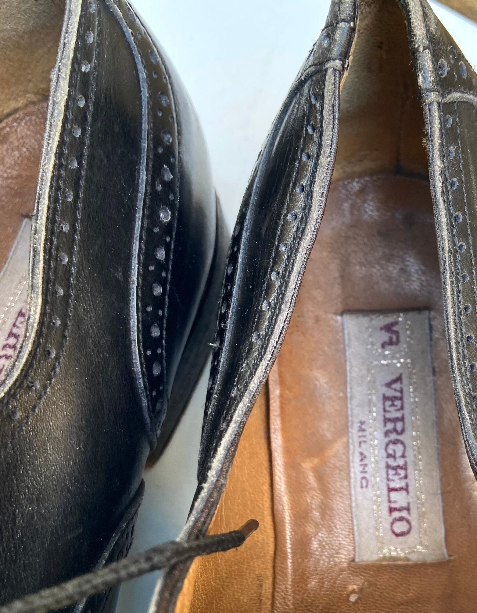 1930's Style Brogues/black Vintage Men's Brogues/italian Made 1960s Men ...