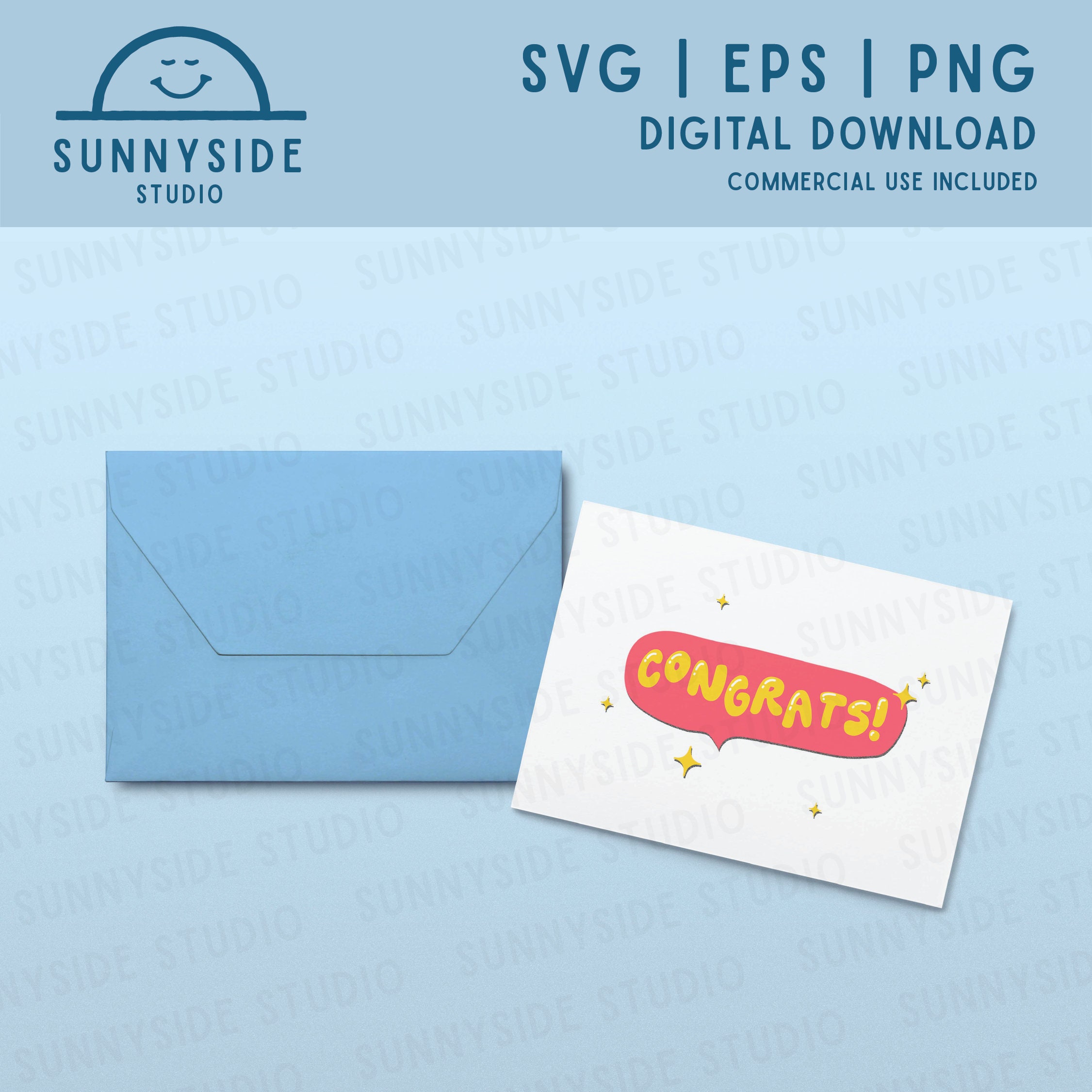 Congrats! Sticker - Instant Download, Digital Download, Svg, Eps, Ai ...