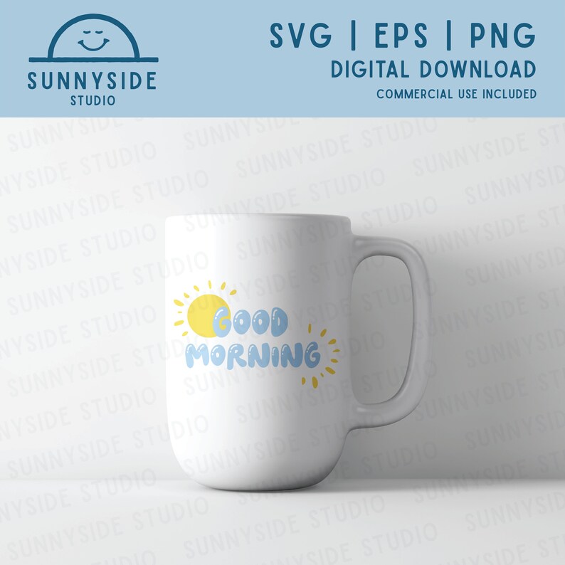 Good Morning Sticker - Instant Download, Digital Download, Svg, Eps, Ai ...