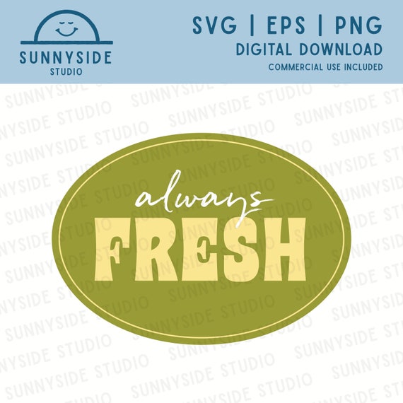 Always Fresh Produce Sticker Instant Download Digital | Etsy