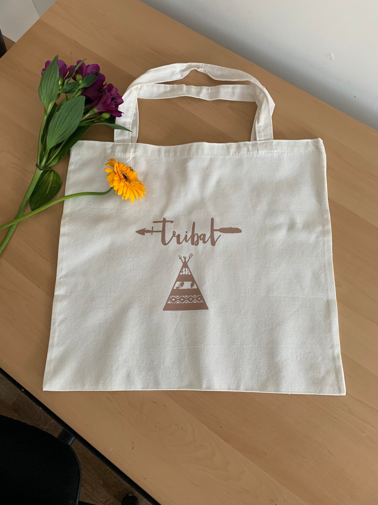 Tribal Tote Bag, Native Tote, Casual Bag, Beige Bag, Tepee Bag, Print ...