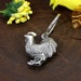 Oxidized Brass Chicken Keychain Handmade Keychain Animal Keychain ...