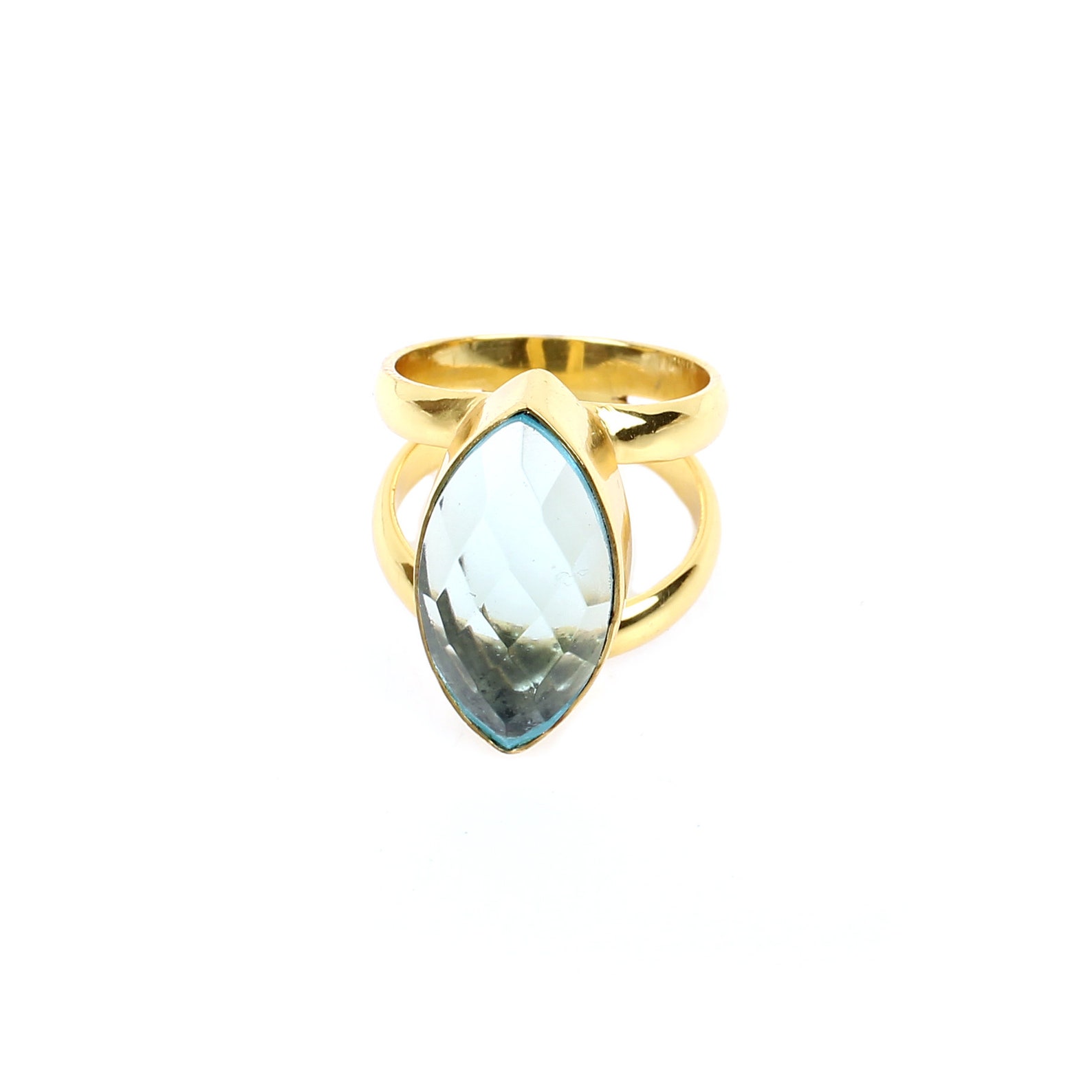 Sky Blue Topaz Hydro Ring Marquise Gemstone Gold Plated - Etsy