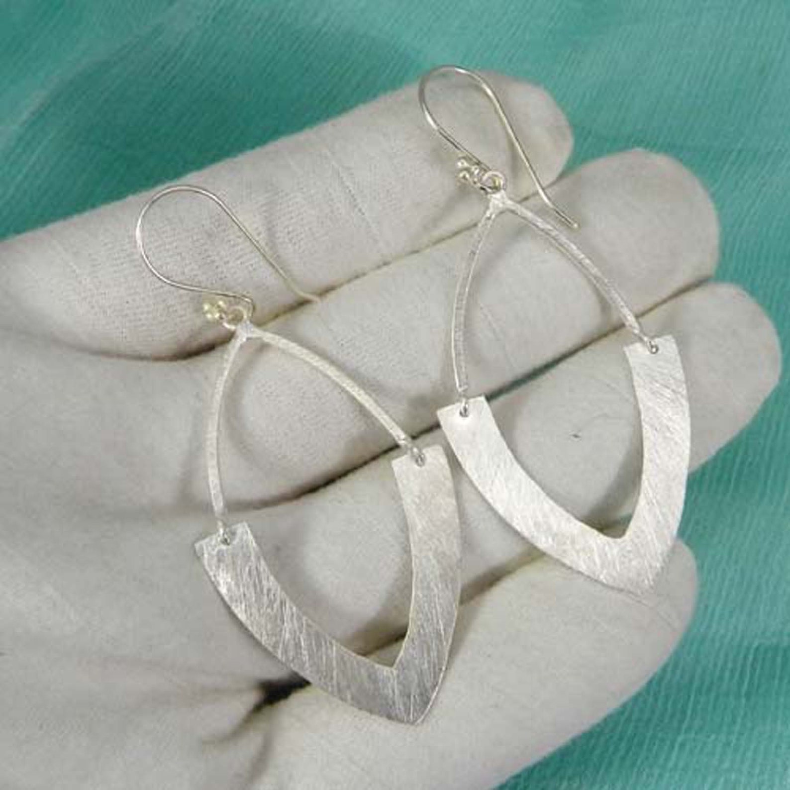 Women Dangle Earrings, Silver Earrings, Gift for Her, Everyday Earrings ...