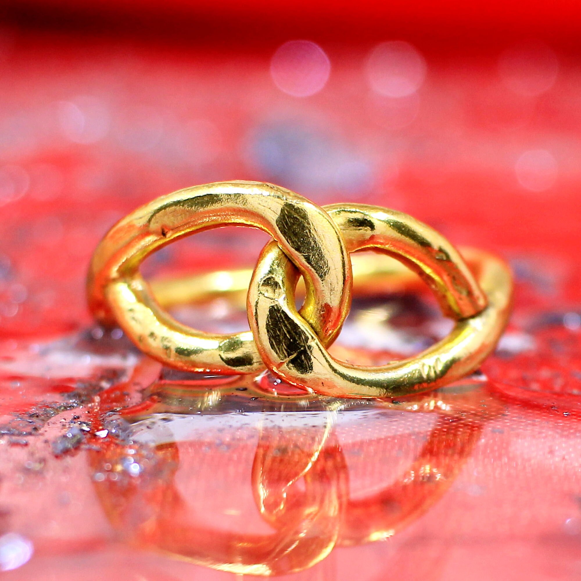 Promise Ring Gold Knot Ring Brass Jewelry Everyday Ring | Etsy