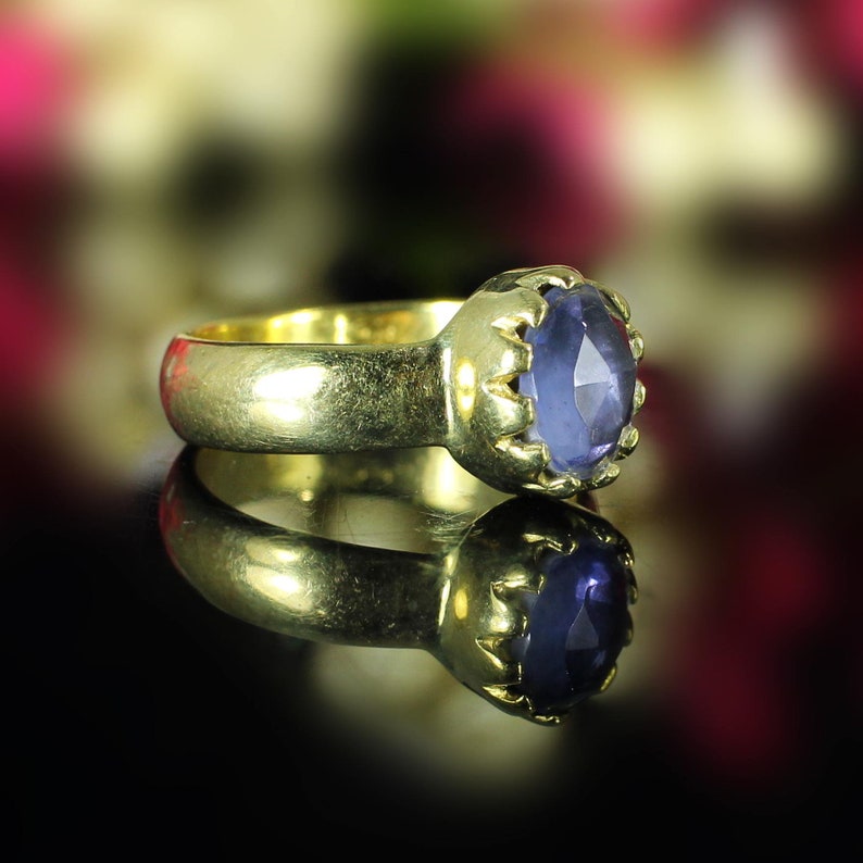 Simple Ring London Blue Topaz Hydro Gemstone Ring Gold - Etsy