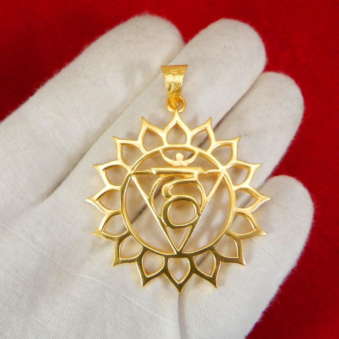 Gold Vermeil Necklace Pendant Unique Pendant Personalized - Etsy