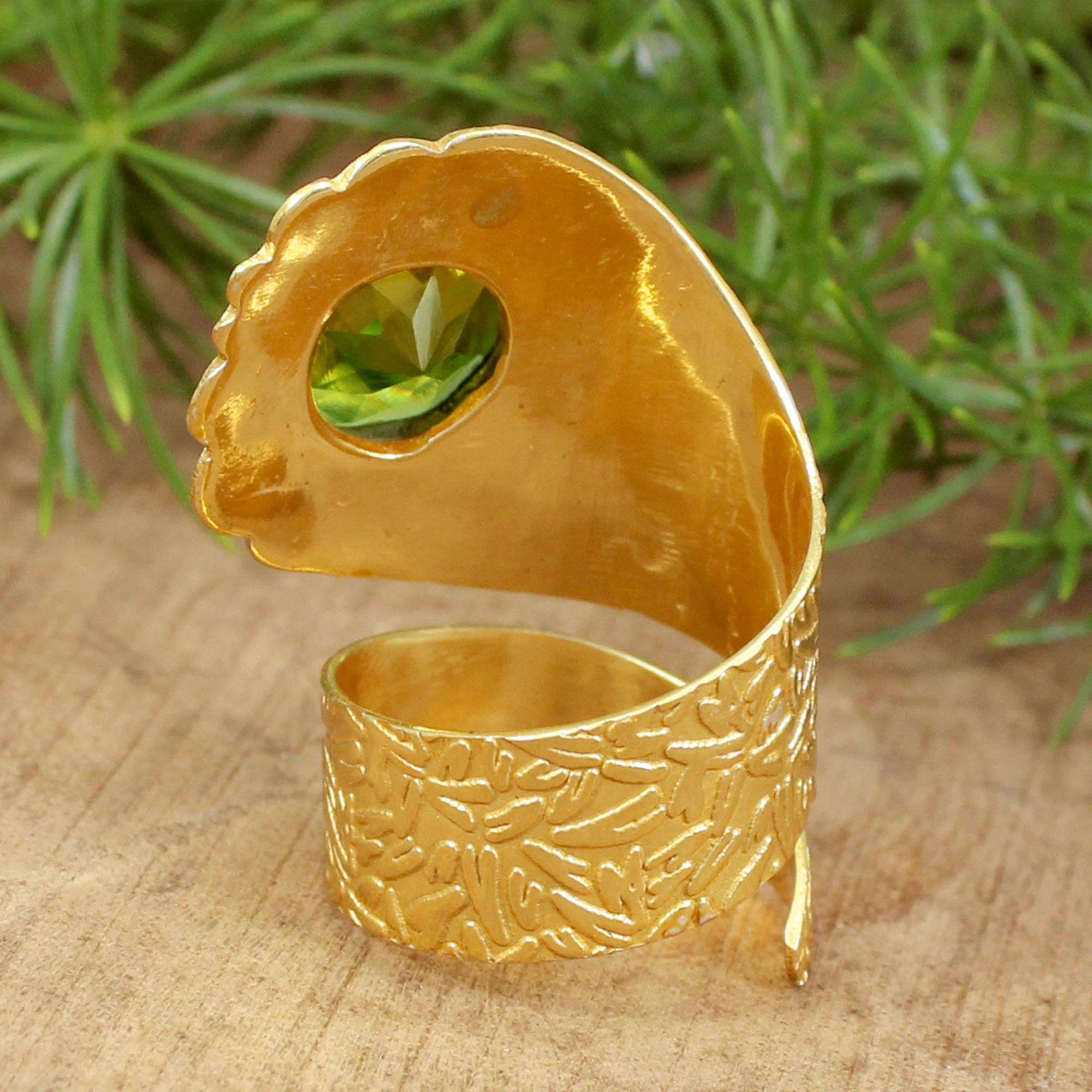 Lemon Hydro Finger Wrapped Gemstone Ring Gold Plated Brass - Etsy