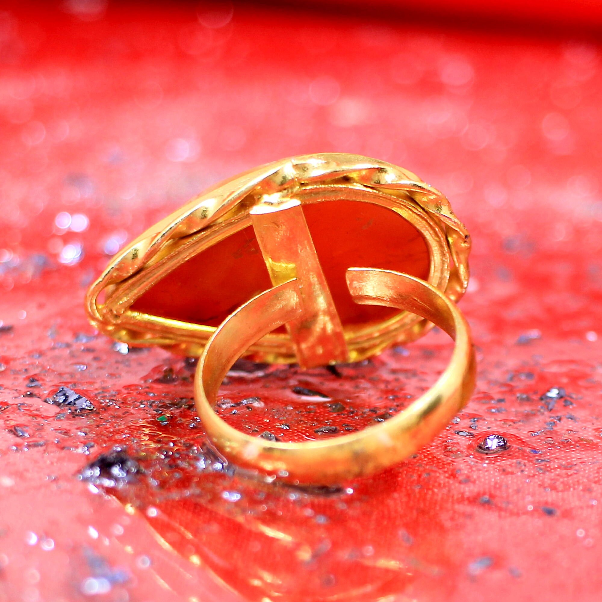 Pear Sardonyx Gemstone Ring Handmade Brass Ring Gold Ring - Etsy