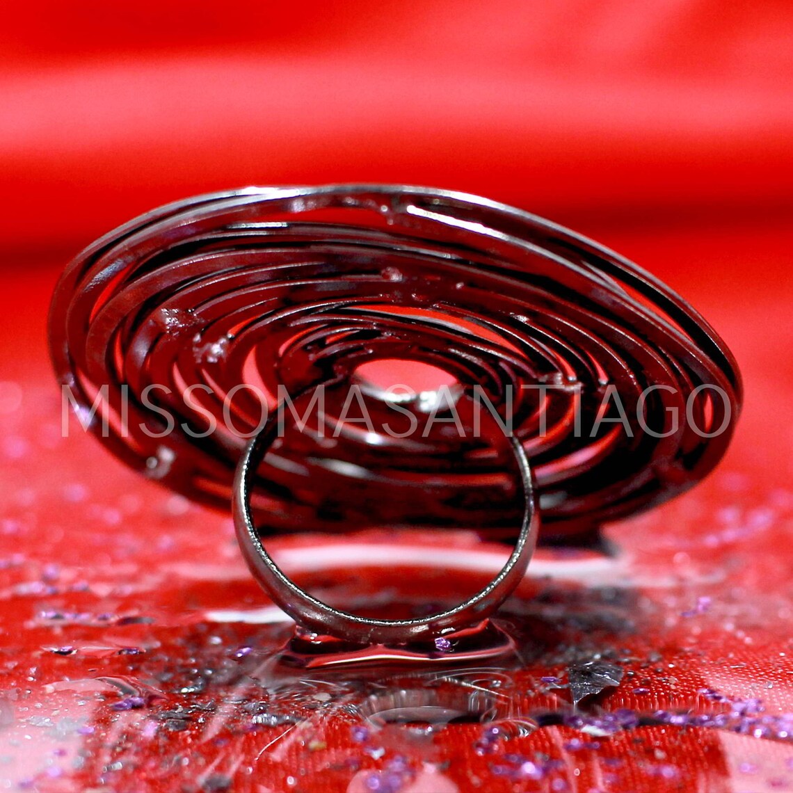 Stylish Black Ruthenium Plated Brass Ring Gothic Jewelry | Etsy