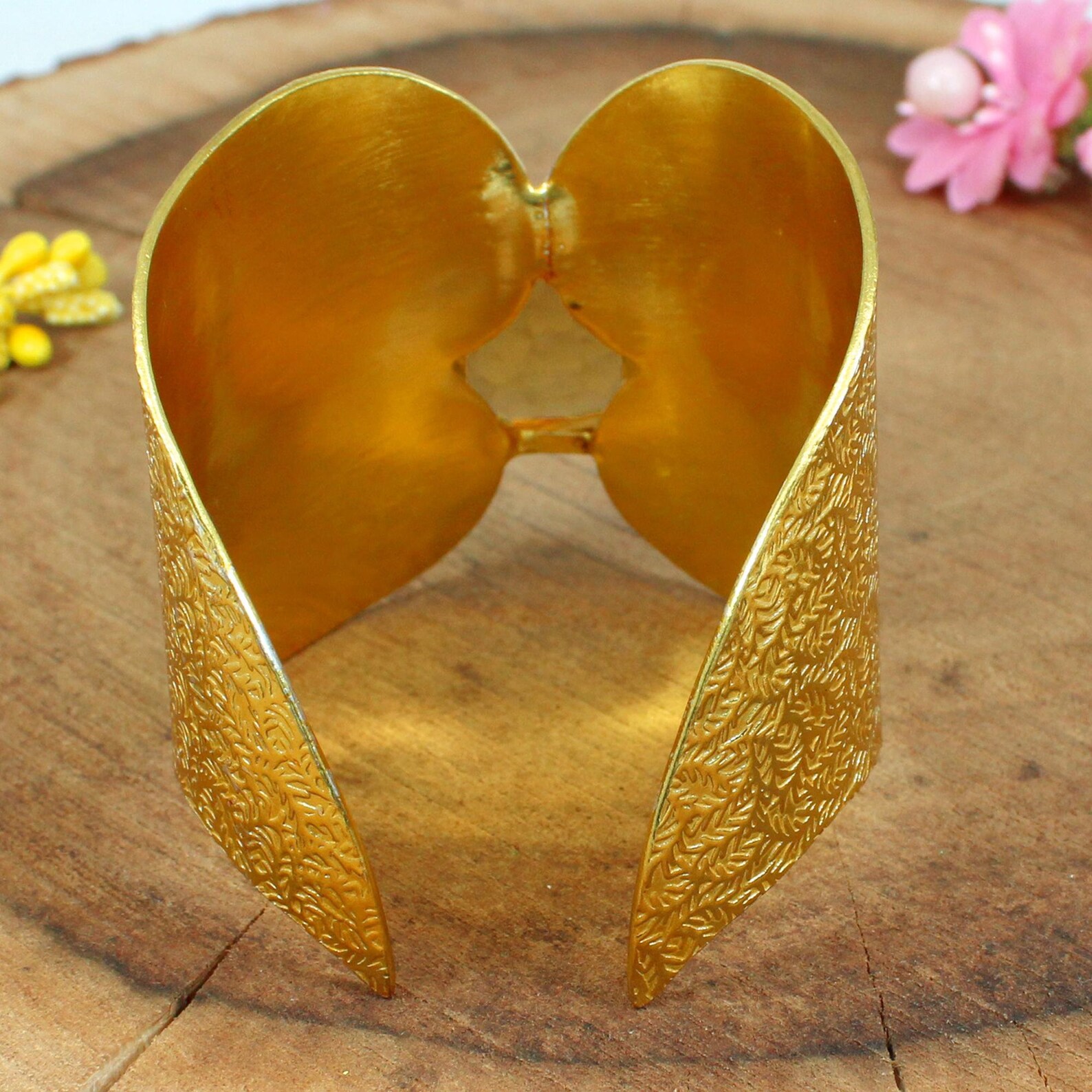 Champagne Gemstone Bangle, Women Cuff Bangle, Designer Bangle, Gold ...