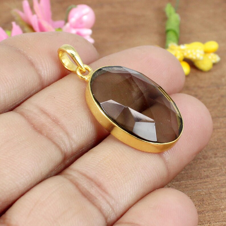 Smoky Quartz Pendant Women & Men Pendant Pendant for - Etsy