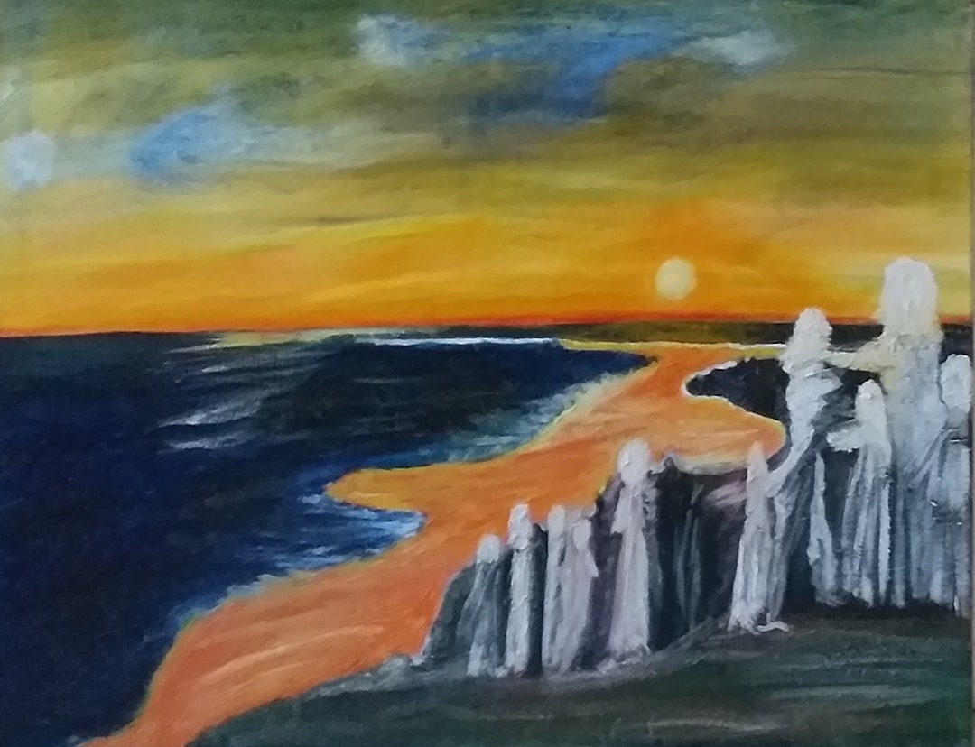 Oil Painting Ghosts at Sunset Representing Ghosts at Sunset 80x60 - Etsy