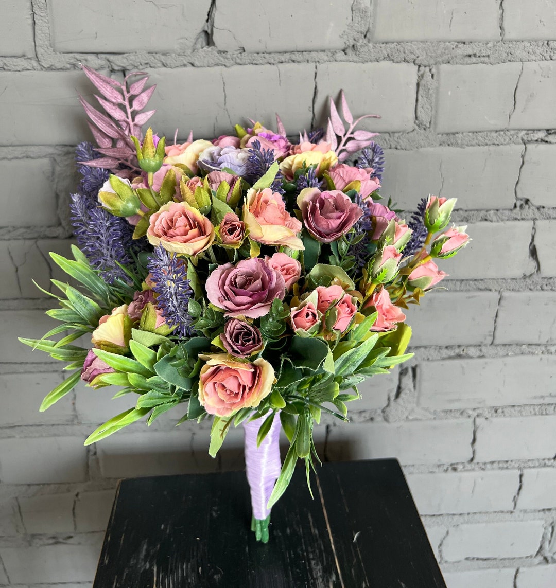 Bouquet Powder Bouquet Wedding Bouquet Purple Wedding Bouquet Lavender ...