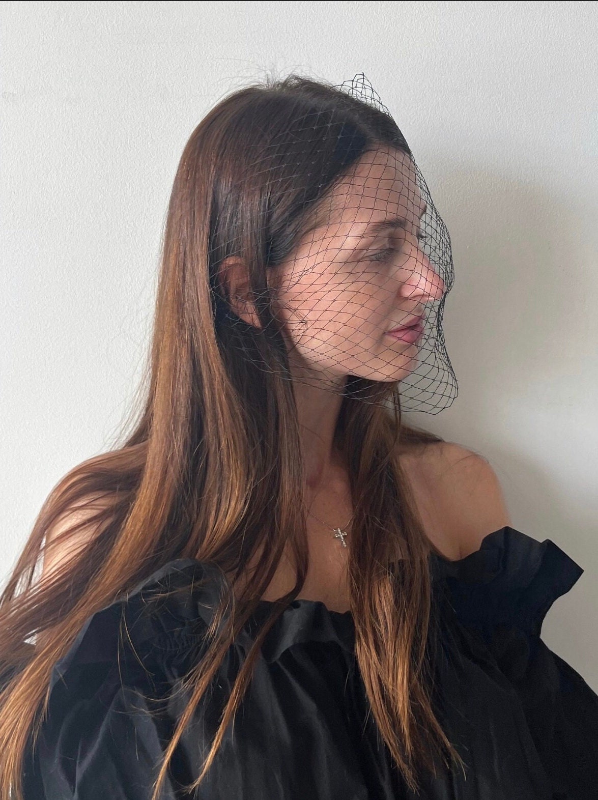 Veil Black Veil Gothic Headpiece Black Hair Accessory Wedding - Etsy