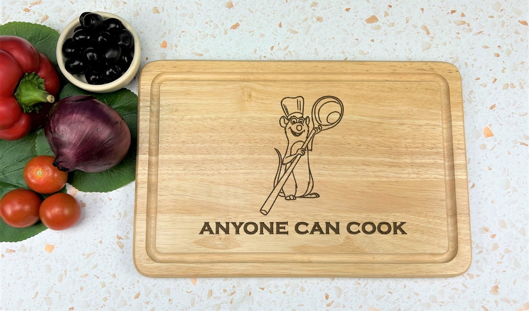 Ratatouille Remy the Rat Disney Movie Anyone Can Cook Chopping Board ...