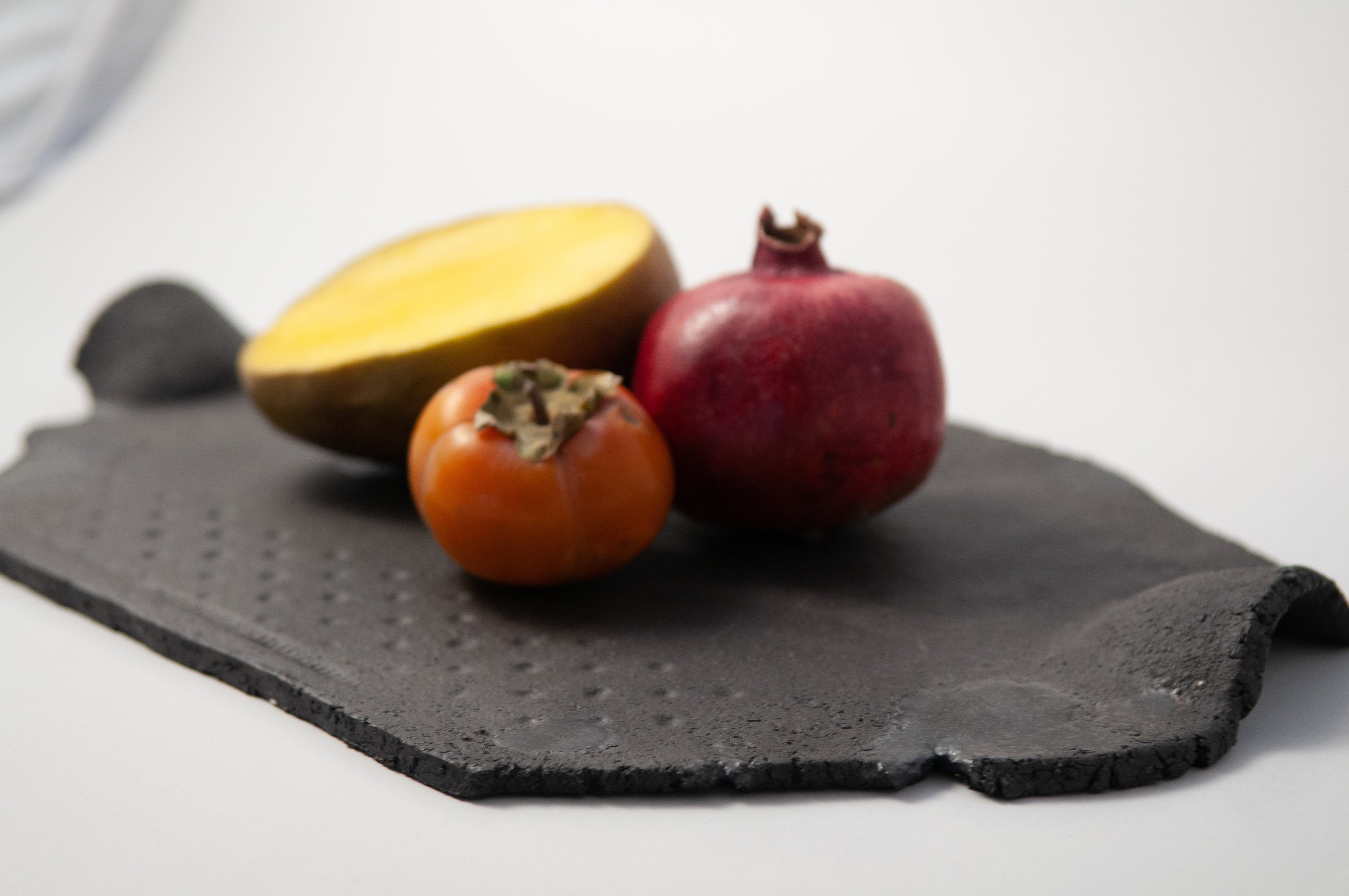 Black Ceramic Tray, Dark Gray Serving Dish, Dessert Serving, Serving ...