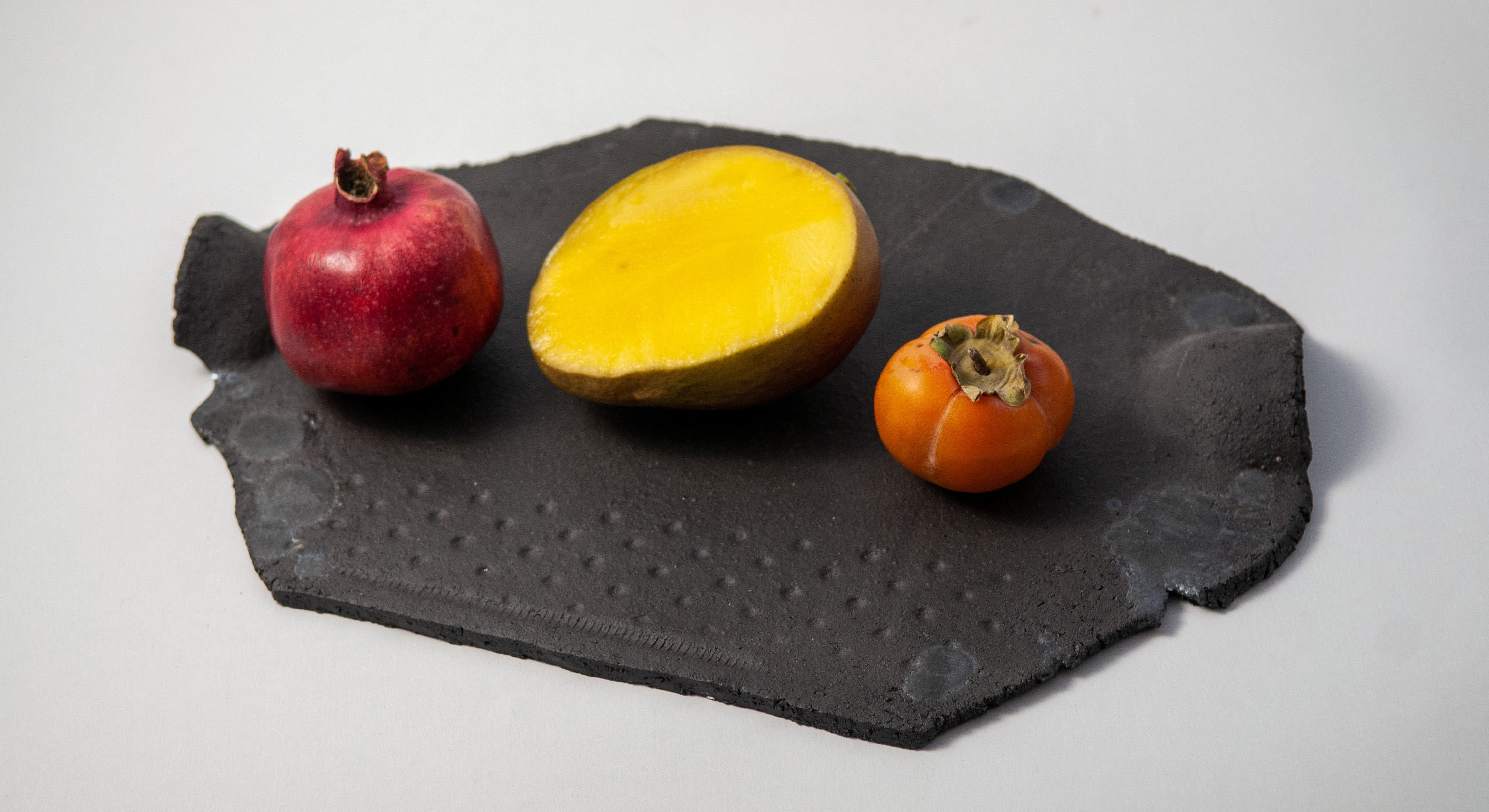 Black Ceramic Tray, Dark Gray Serving Dish, Dessert Serving, Serving ...