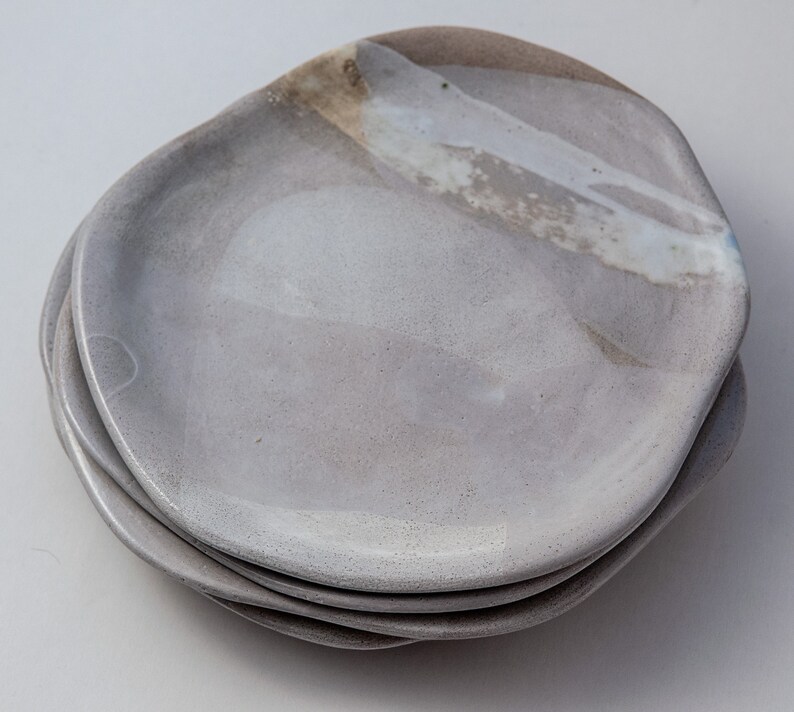 Dinner Plate Modern Ceramic Plate Gray Gold Pottery Plate | Etsy