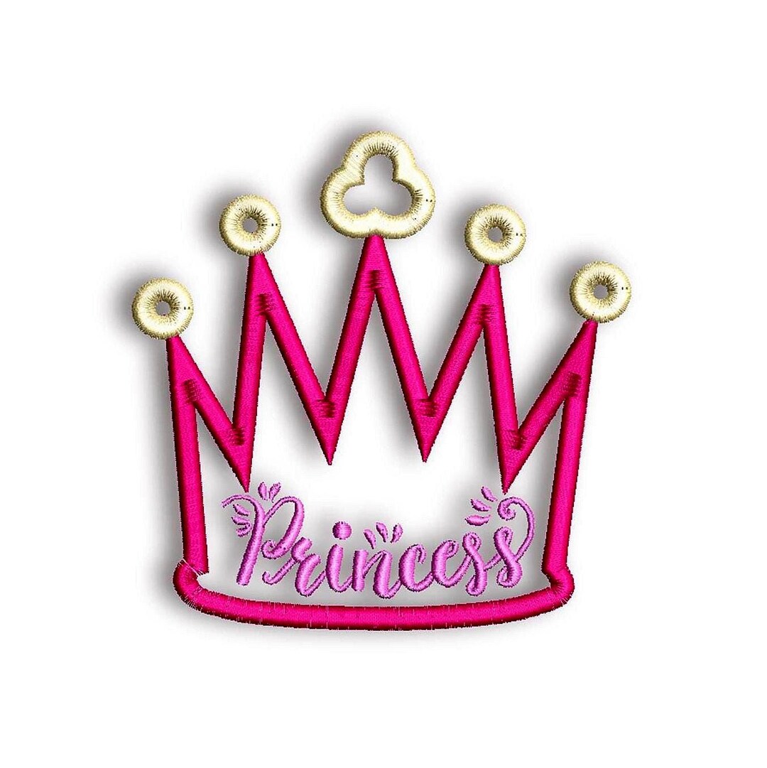 Applique Crown, Embroidery File Crown in Two Sizes, Machine Embroidery ...
