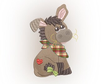 Donkey Machine Embroidery Design - Etsy