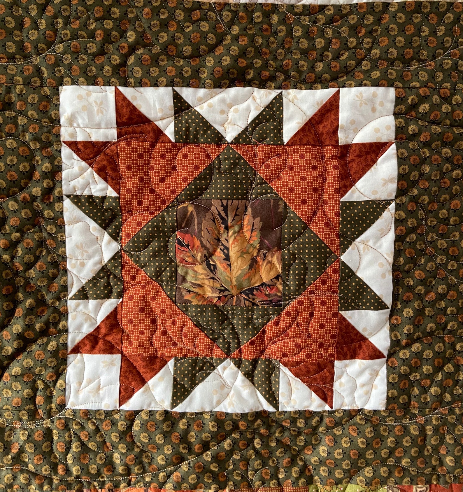 Stars Around the Garden Quilt Traditional Quilt Fall Quilt - Etsy