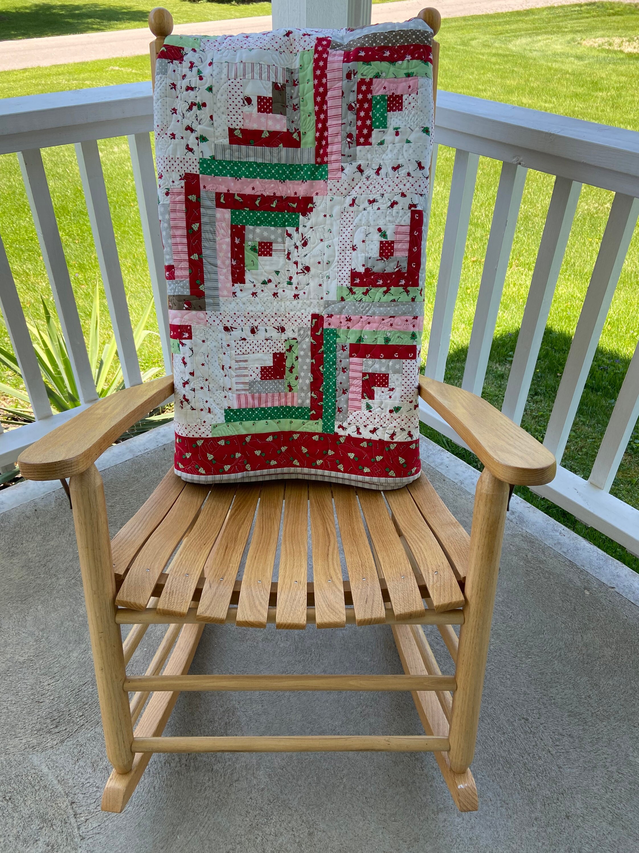 Merry Merry Snow Days Log Cabin Quilt - Etsy
