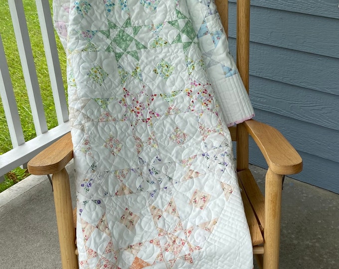 Flower Fields Quilt, Modern Quilt, Contemporary Quilt, Handmade - Etsy