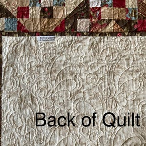 Emilys Star Quilt, 3 Sisters Chocolate Fabric, Handmade Quilt ...