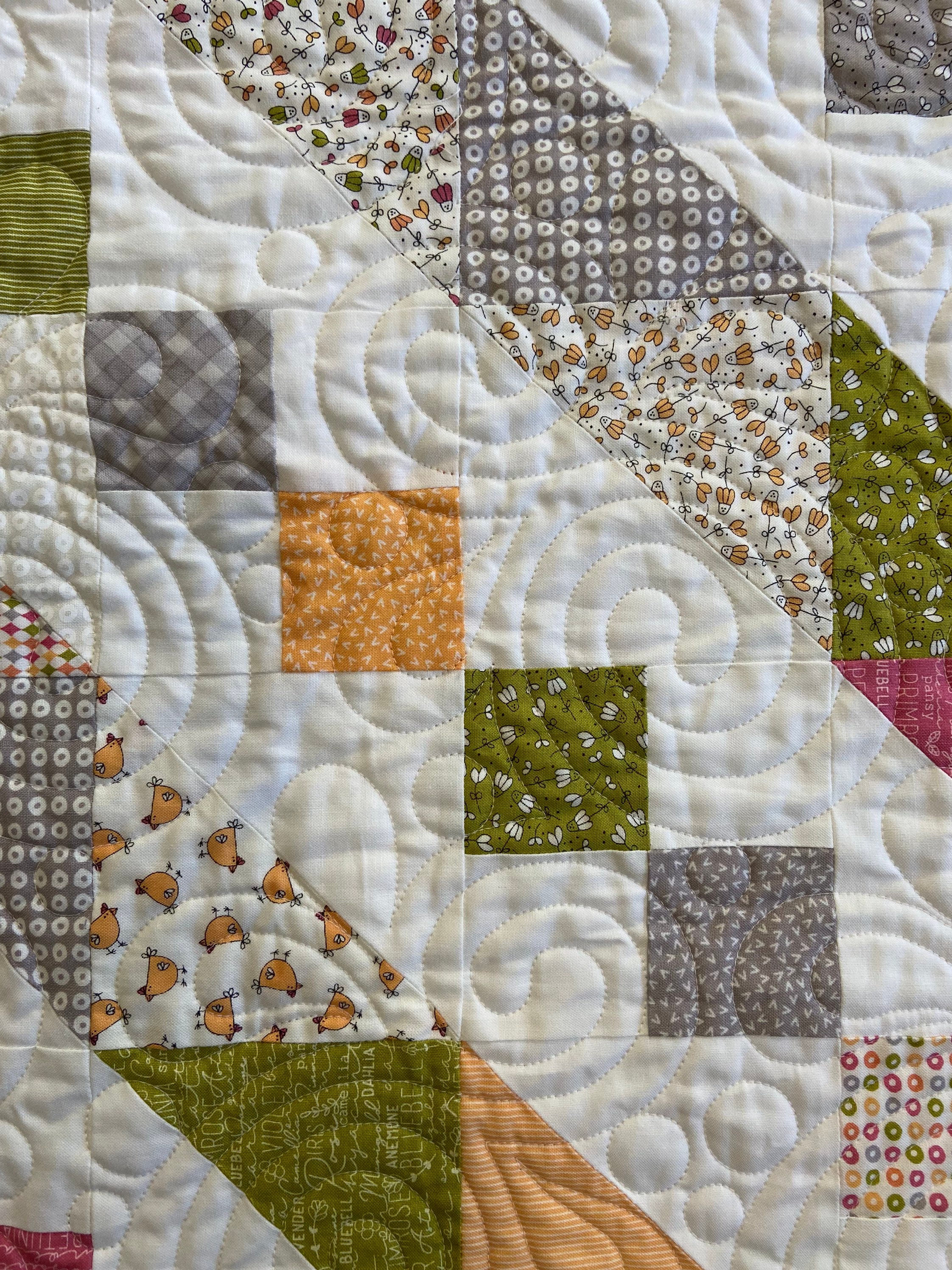 Chicken Scratch Quilt, Modern Quilt, Spring Quilt, Sweetwater, Handmade ...