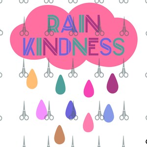 Rain Kindness Teacher Shirt Svg|png|dxf|pdf Clip Art Digital Download ...