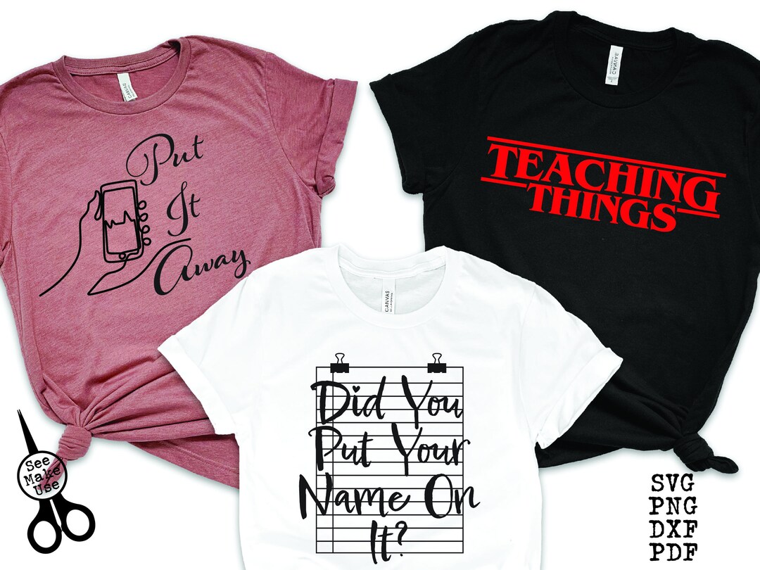 Teacher Shirt Bundle 2 Svg|png|dxf|pdf Clip Art Digital Download ...