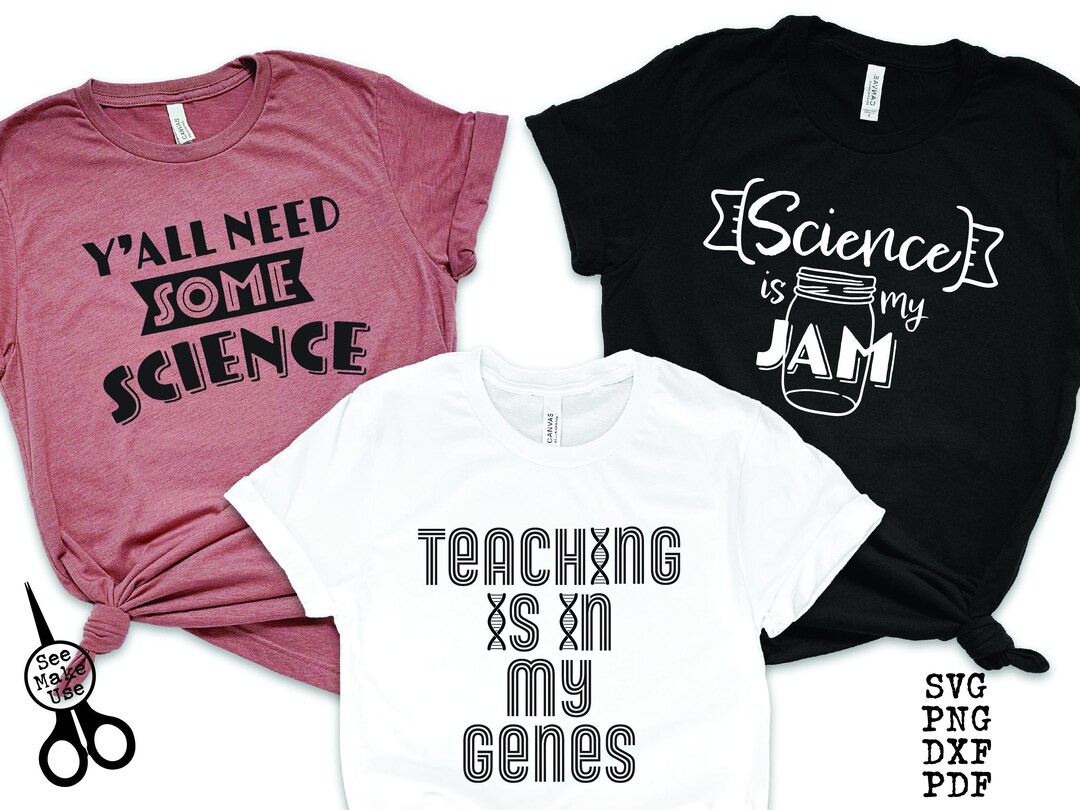 Science Teacher Shirt Bundle 1 Svg|png|dxf|pdf Clip Art Digital ...