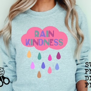 Rain Kindness Teacher Shirt Svg|png|dxf|pdf Clip Art Digital Download ...