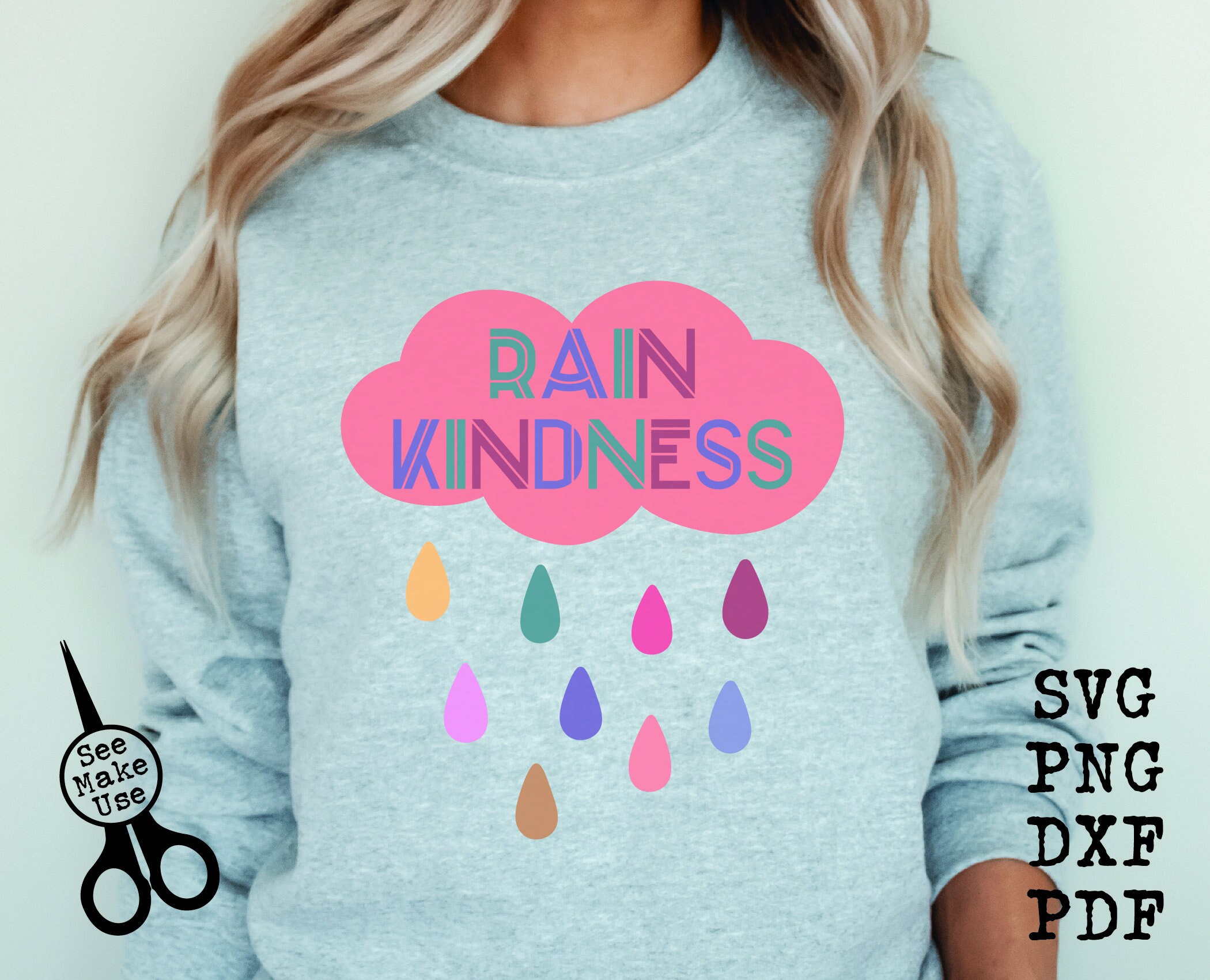 Rain Kindness Teacher Shirt Svgpngdxfpdf Clip Art Digital Download ...