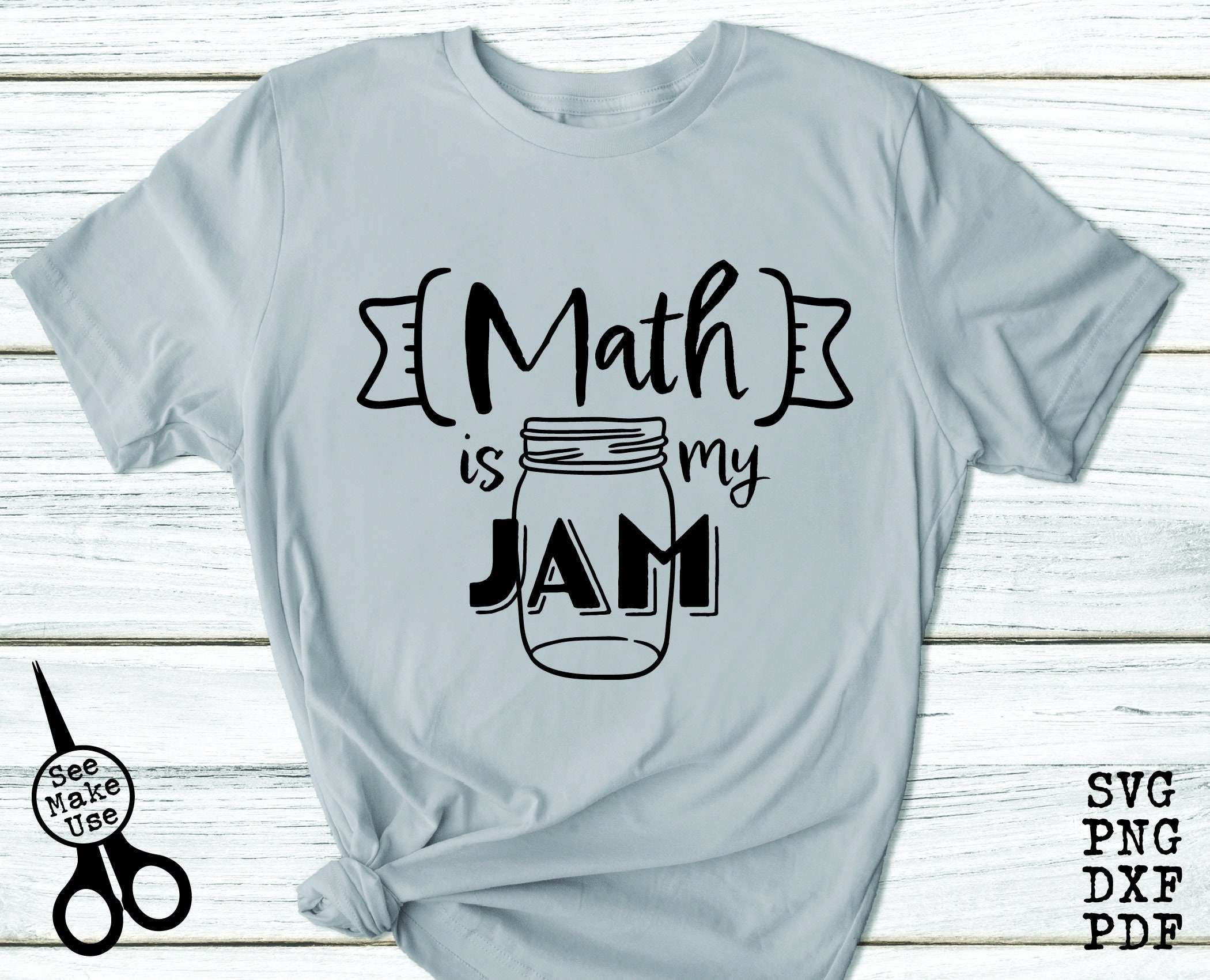 Math is My Jam Shirt Svgpngdxfpdf Clip Art Digital Download Graphic Cut ...
